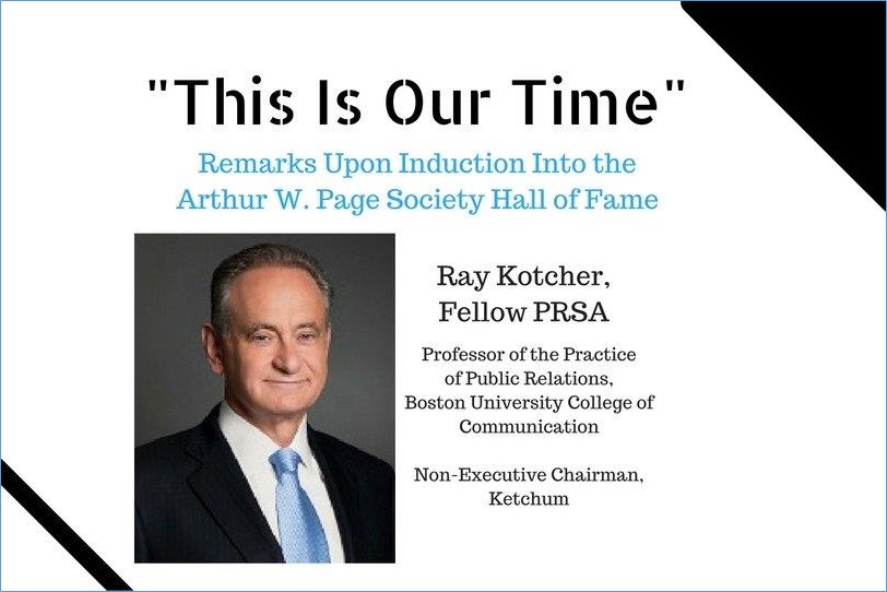 Kotcher Inducted Into Page Society Hall of Fame; Declares “This Is Our ...